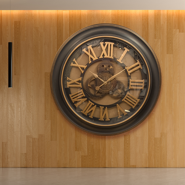 Extra Large Gear Clock Transparent Background - Dummy Gear Clock - pla ...